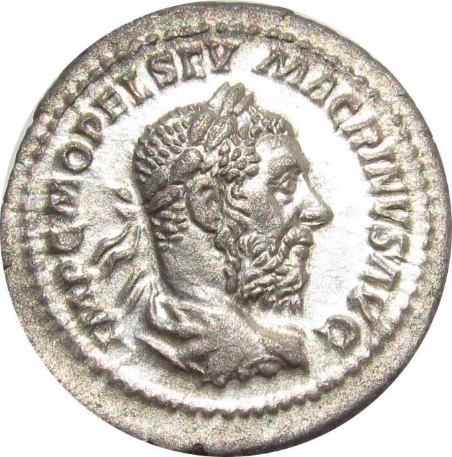 Roman Empire Denarius Macrinus 217-218 AD. Extremely fine | MA-Shops