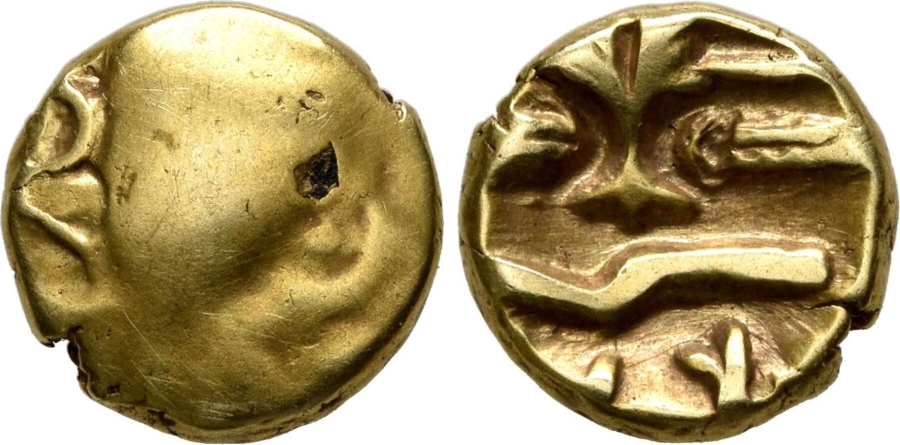 Gaul Quarter stater Circa 100 - 50 BC Morini, rare. Just before and ...