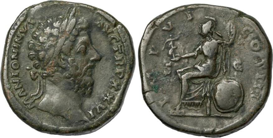 Roman Empire Sestertius AD 171-172. Marcus Aurelius Rome VF | MA-Shops