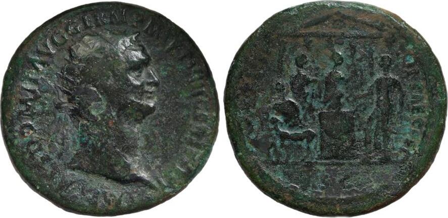 Roman Empire Dupondius 88 AD ★ Very Rare ★ DOMITIAN. Rome VF/VF- | MA-Shops