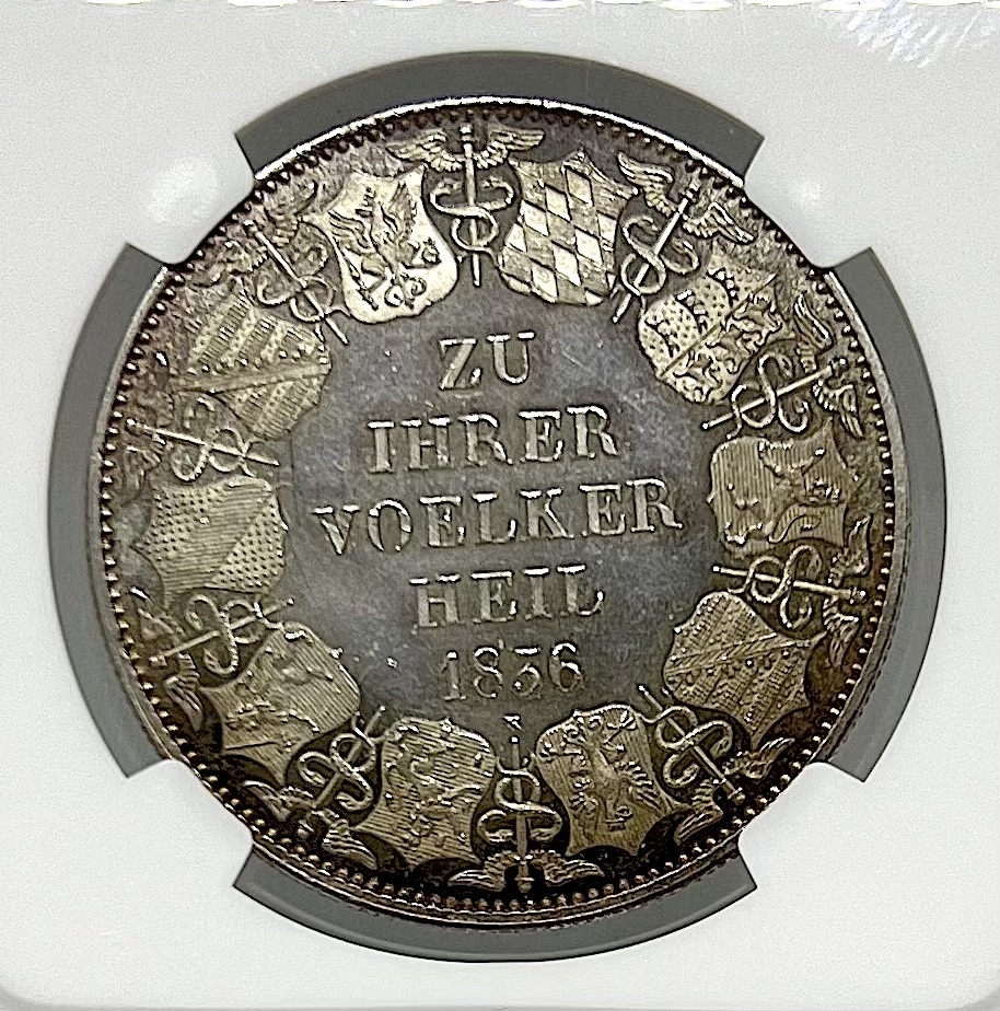 GERMANY German State Baden 1836 Taler Coin Custom Union NGC MS 63+ PL ...