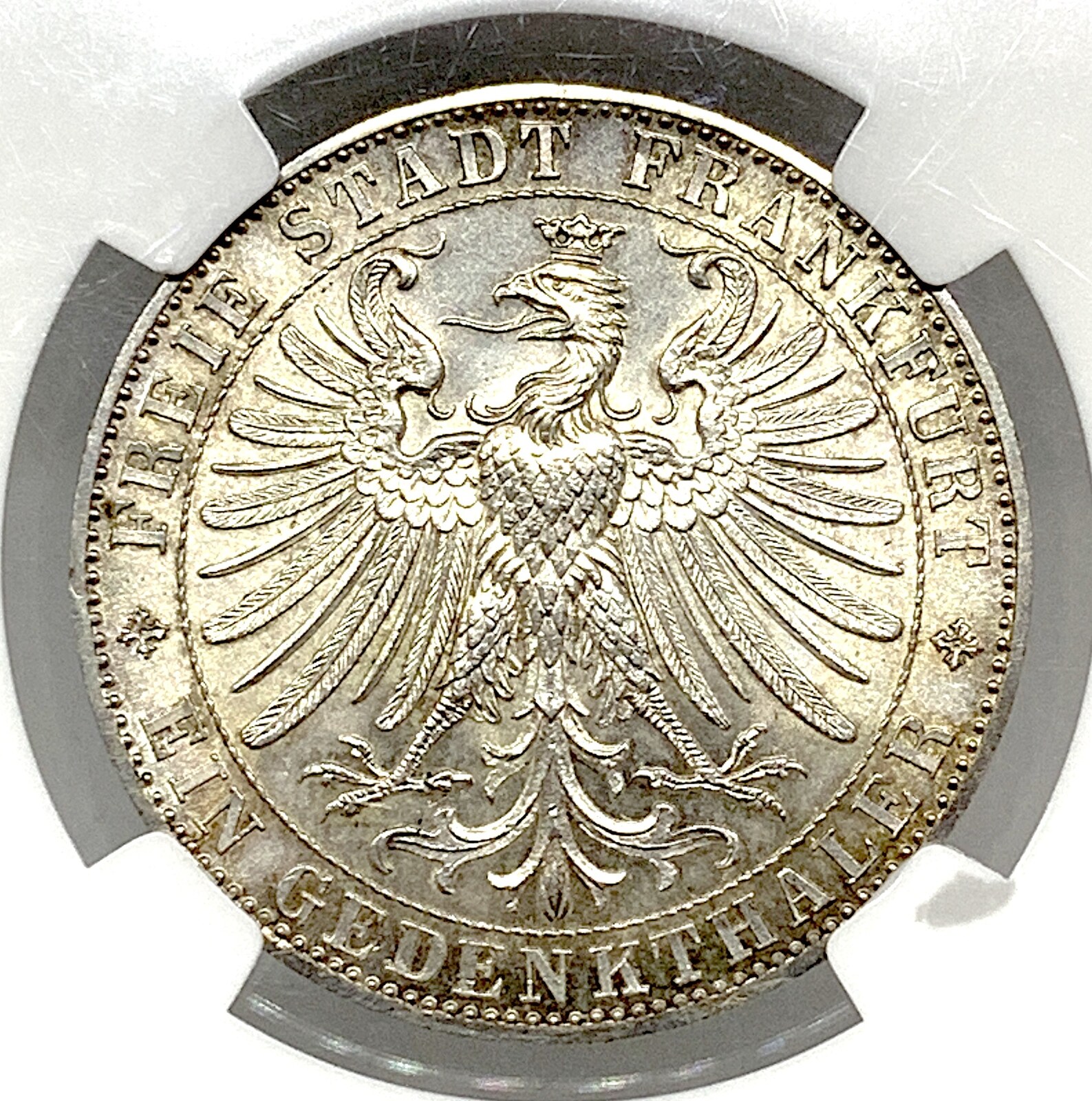 GERMANY German States Frankfurt 1863 Taler Coin Thaler NGC MS 63 F.STG ...