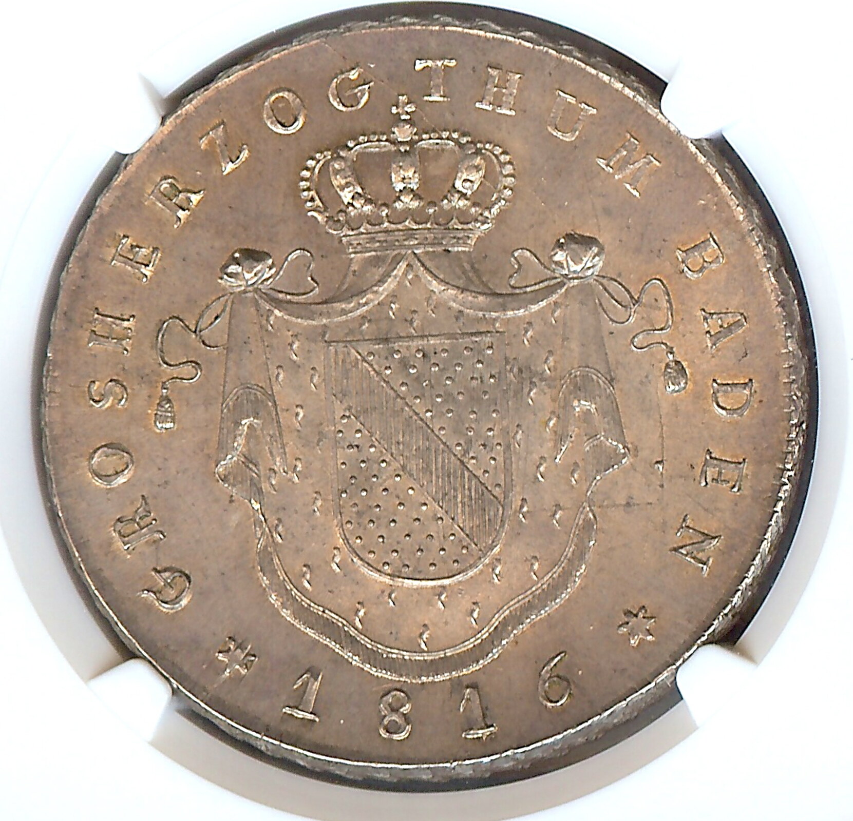 GERMANY German States Baden 1816 Taler Coin Thaler NGC MS 63 VZ/STG ...