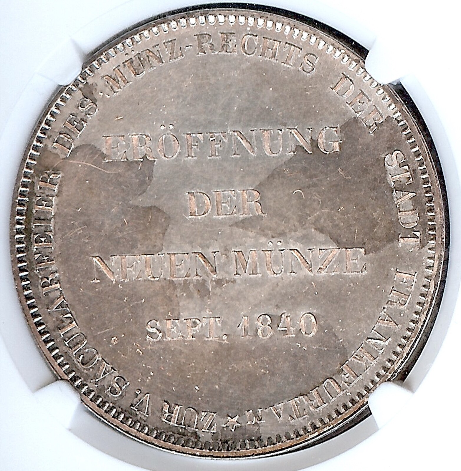 GERMANY 2 Talers German States Frankfurt 1840 Two Talers Coin Thaler ...