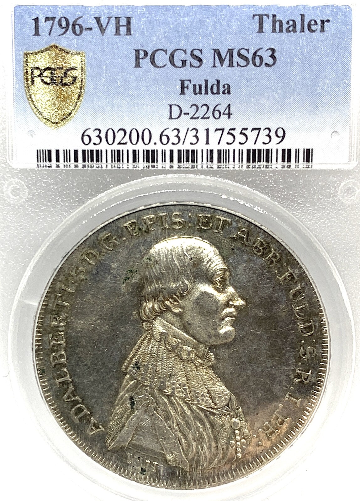 German States Fulda 1796 Taler Coin Thaler PCGS MS 63 F.STG/STG UNC ...