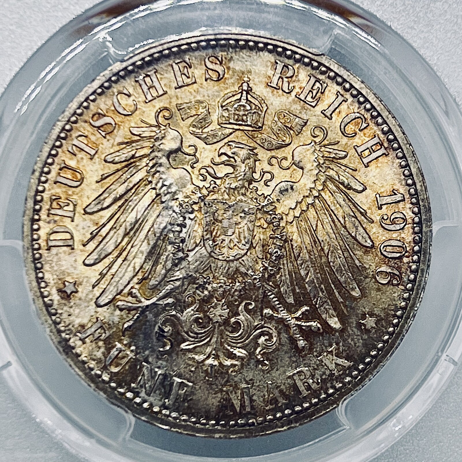 5 Marks German States Baden 1906 5 Mark PCGS MS 66 STG UNC WEDDING MS66 ...