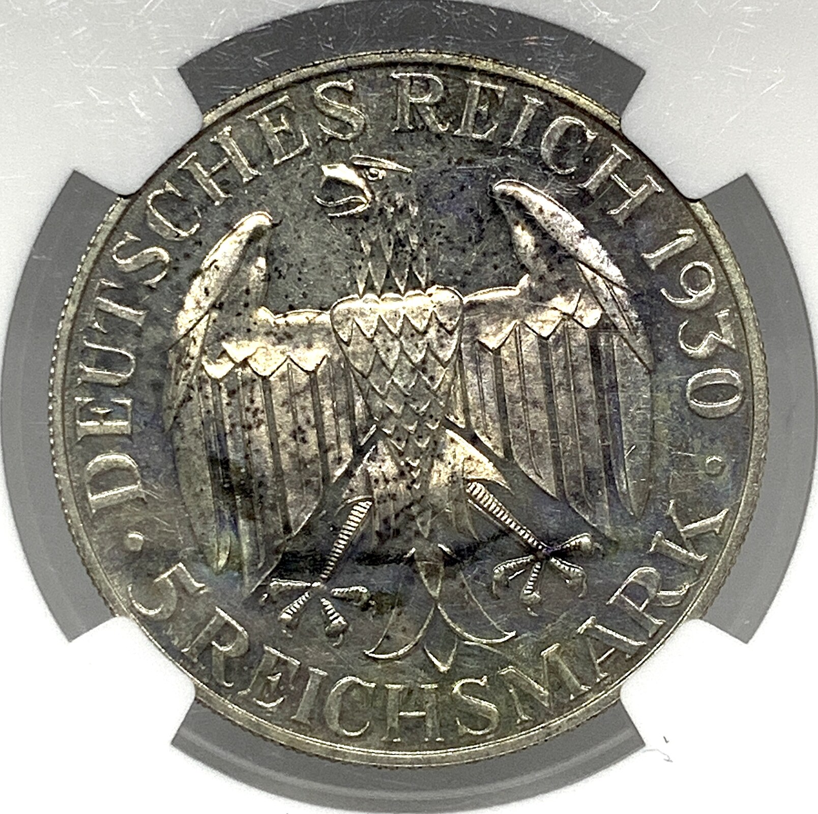 1930A Germany, Weimar Republic, 1930 A, 5 Mark, ZEPPELIN, NGC PF 65 PP ...