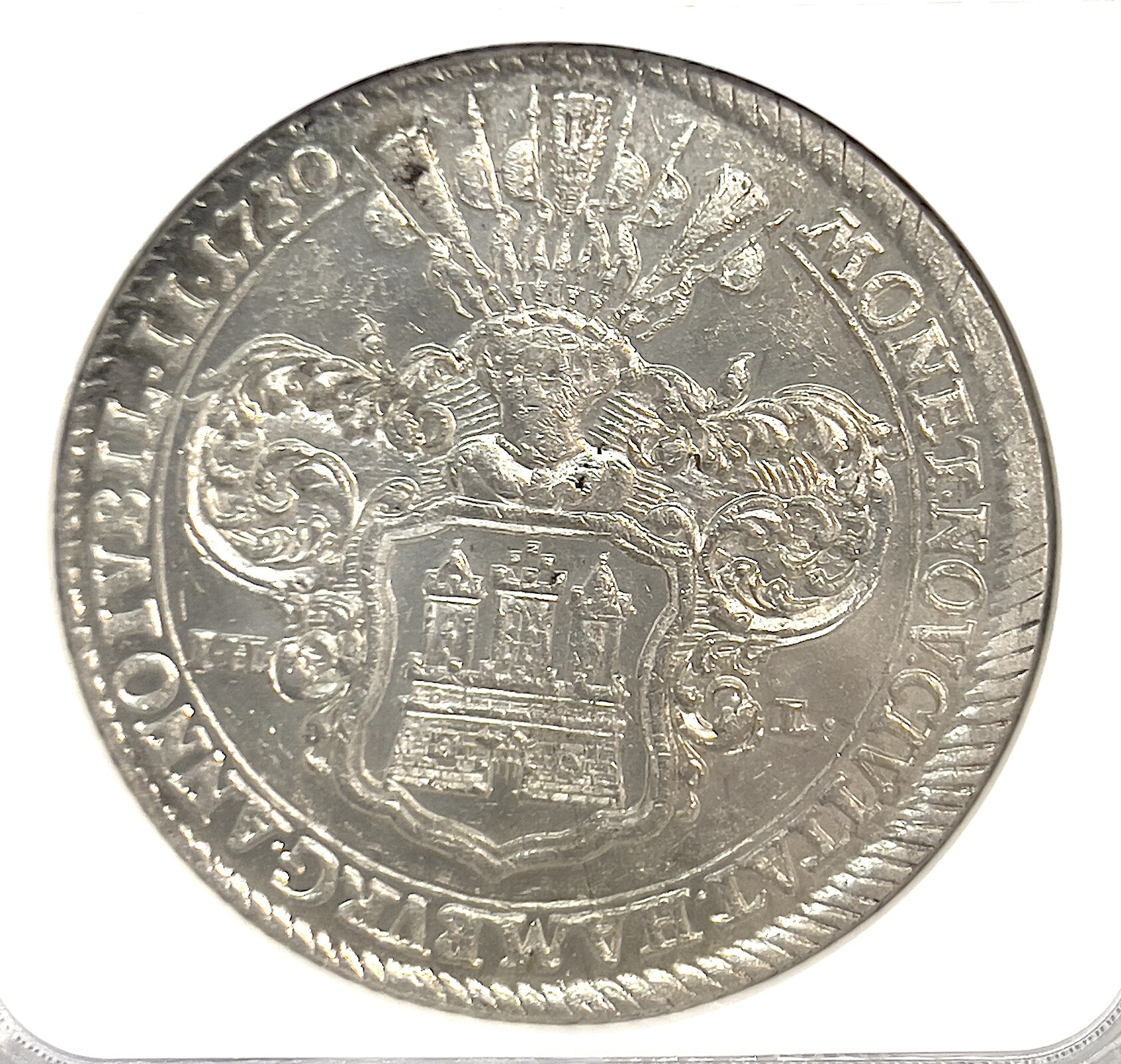 GERMANY German States Hamburg 1730 IHL Taler Coin Thaler NGC MS 61 VZ/F ...