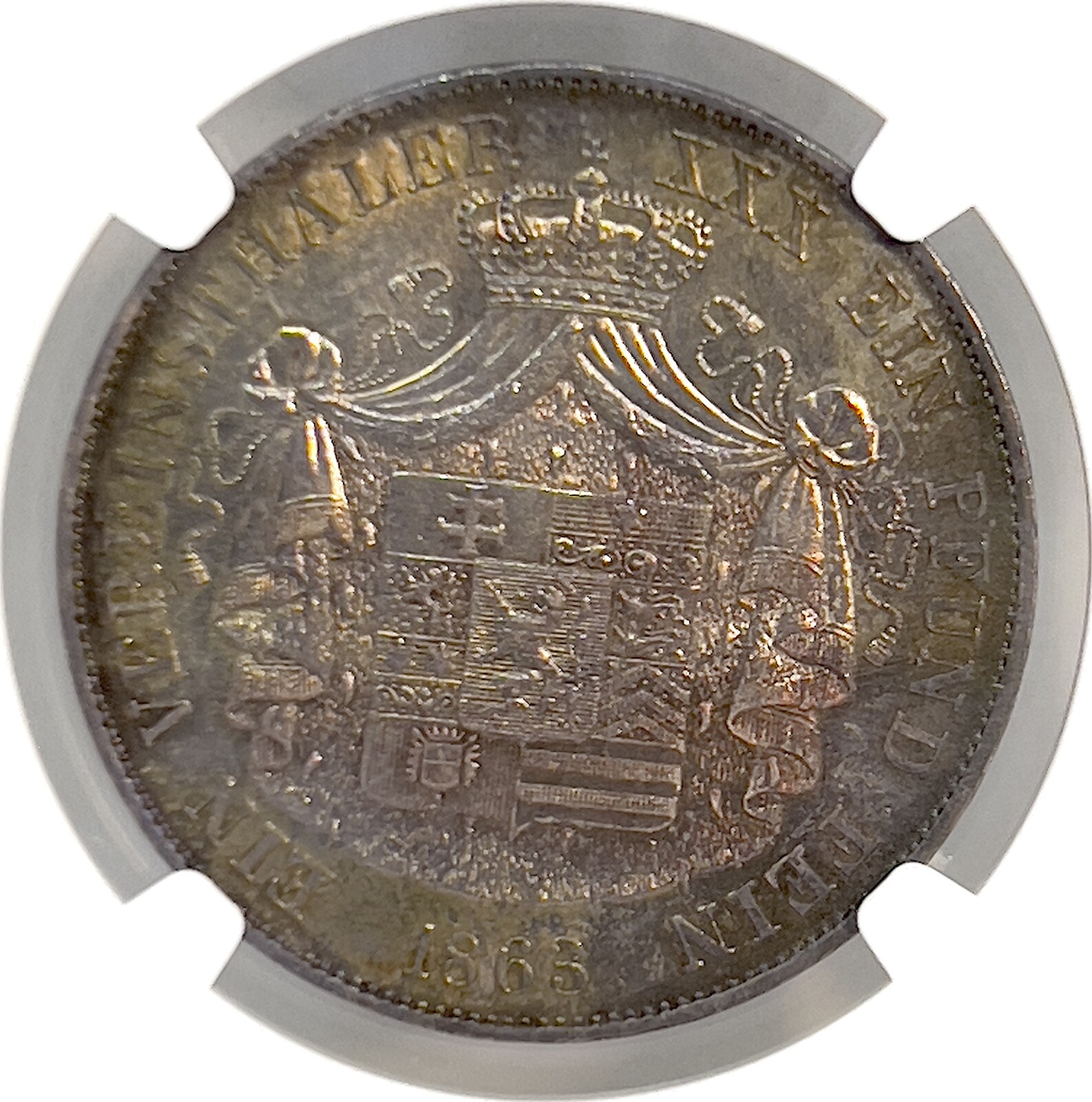 GERMANY German States Hesse-Homburg 1863 Taler Coin Thaler NGC MS 62 F ...