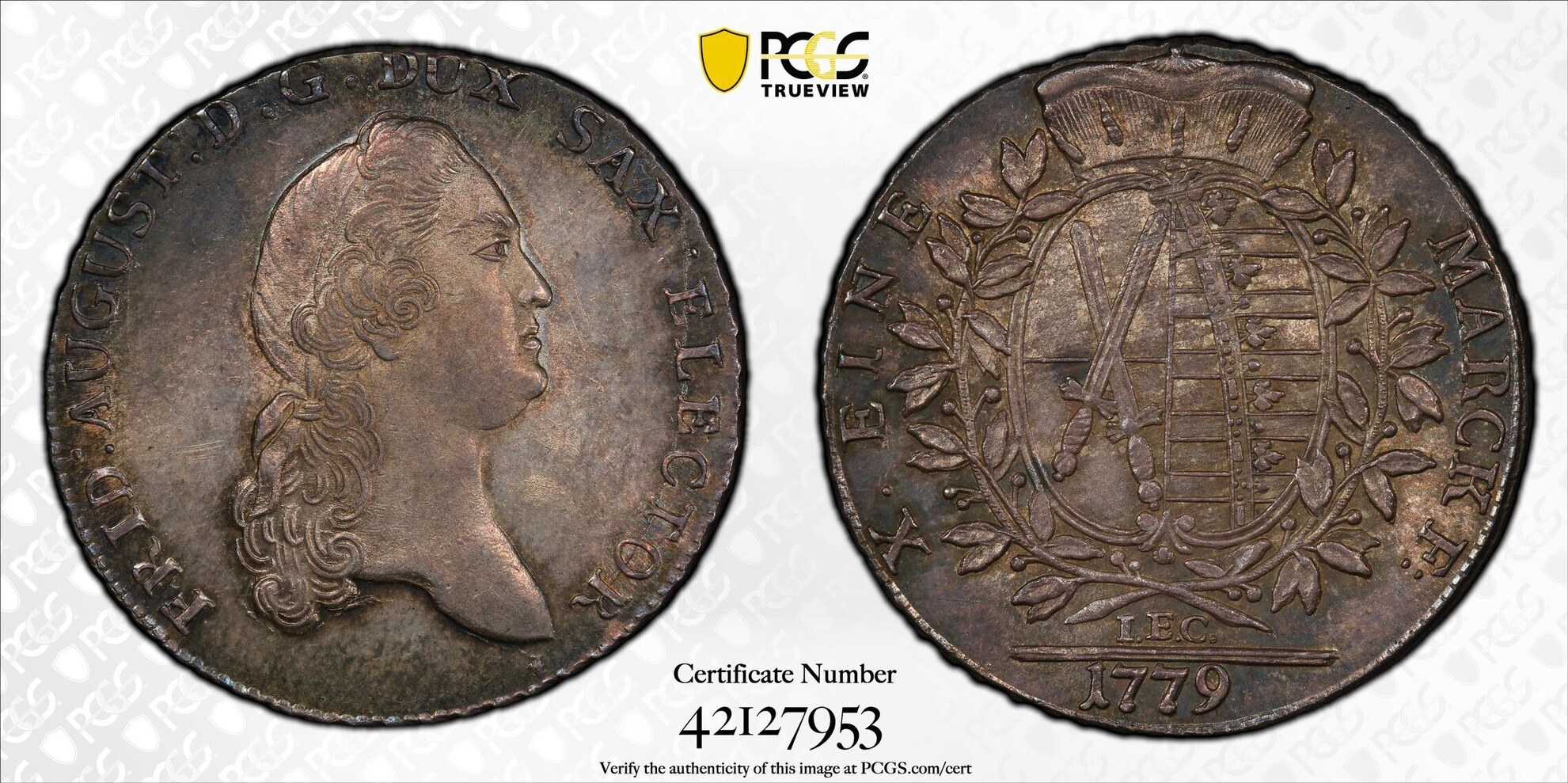German States Saxony 1779 IEC Taler Coin Thaler PCGS MS 64+ F.STG/STG ...