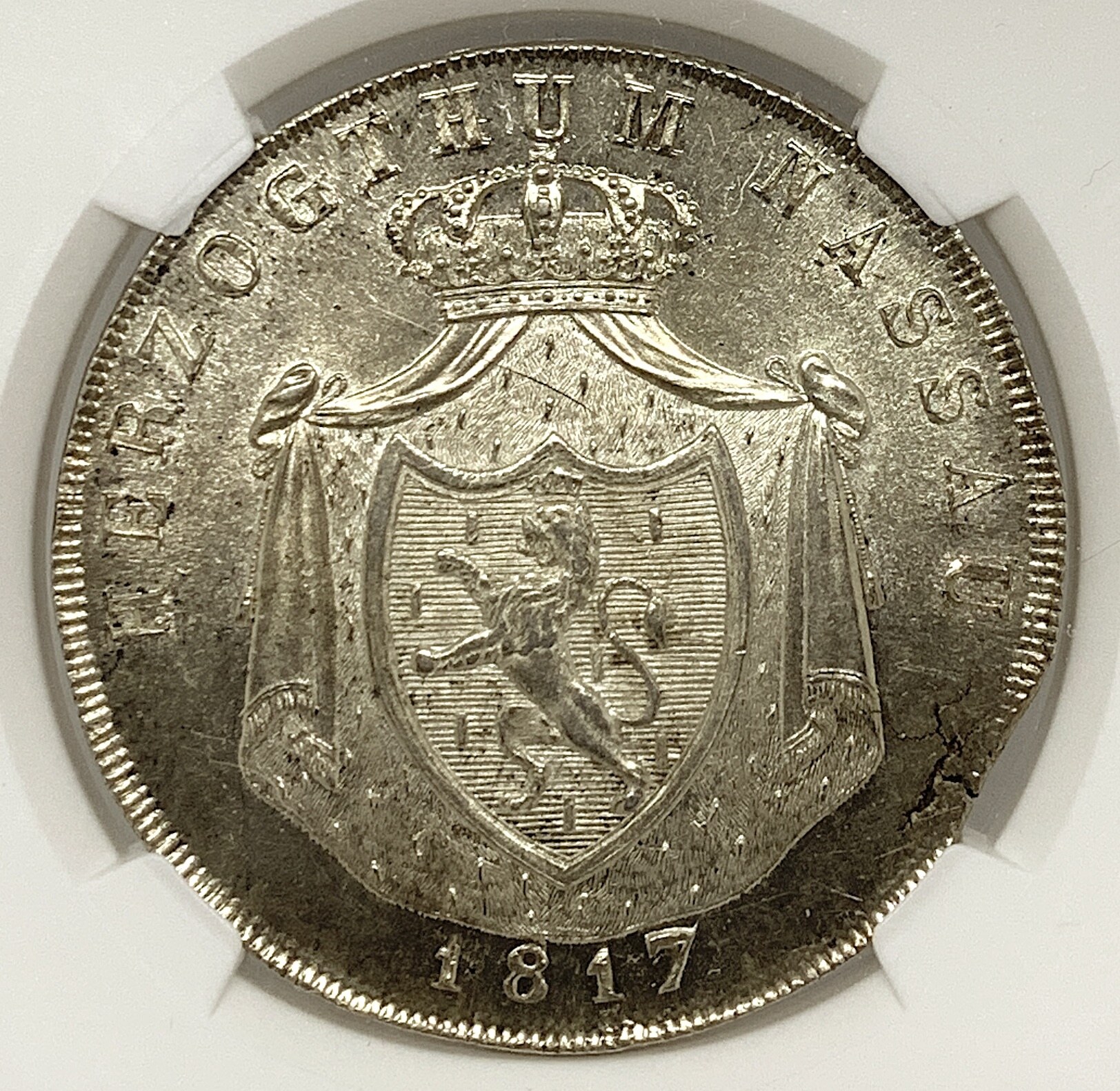GERMANY 1817 CT L German States Nassau 1817 Taler Coin Thaler NGC MS 64 ...