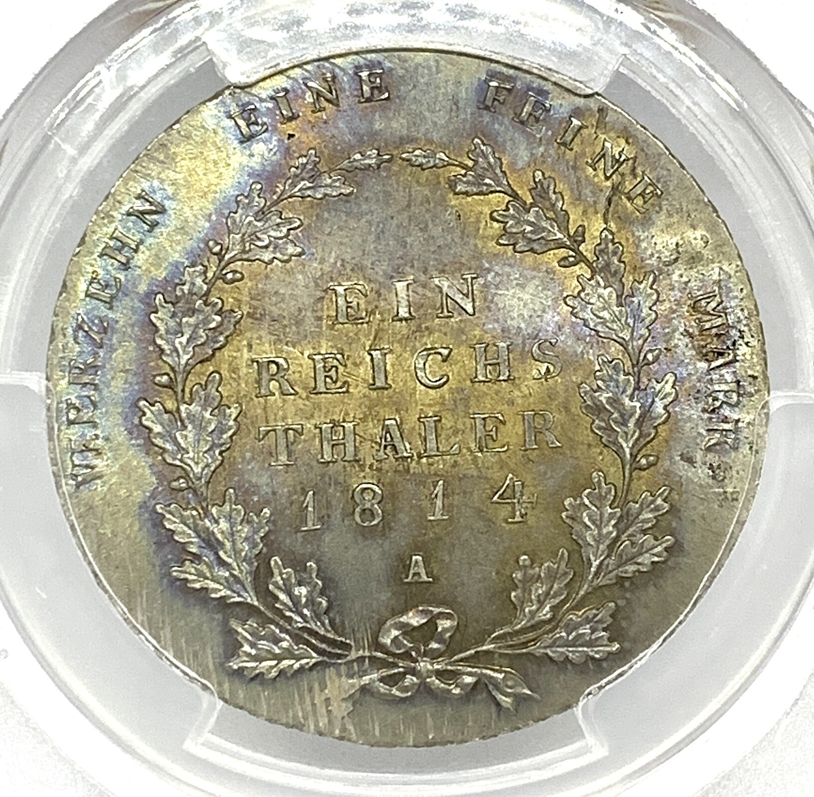 German States Prussia 1814 A Taler Coin Thaler PCGS MS 65 STG/STG RARE ...