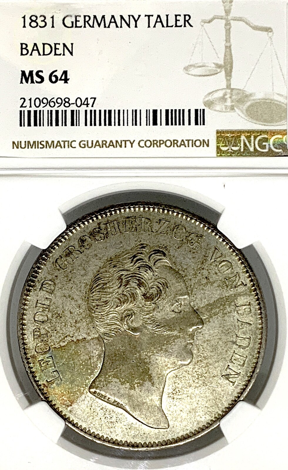 GERMANY 1831 German States Baden 1819 WD Taler Coin Thaler PCGS MS63 ...