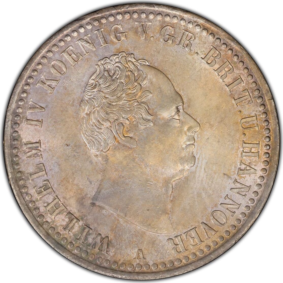 German States Hannover 1837 A Taler Coin Thaler PCGS MS 63 F.STG/STG ...