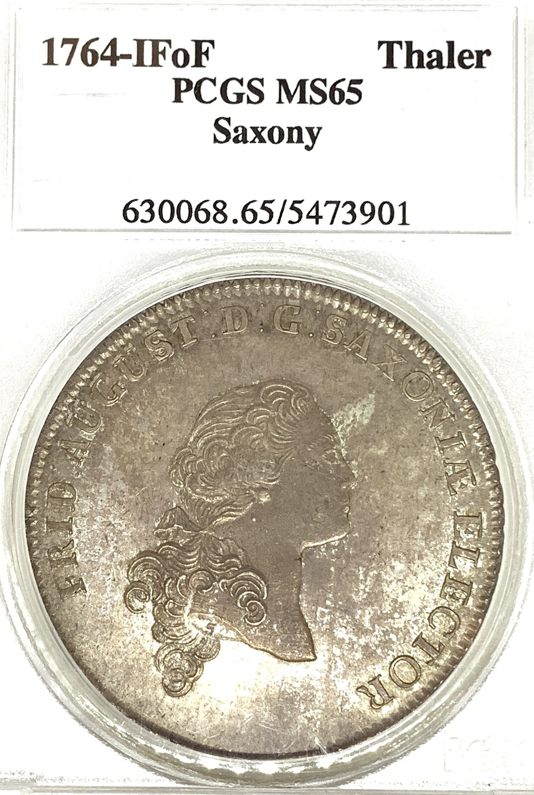 German States Saxony 1764 Taler Coin Thaler PCGS MS 65 STG/STG UNC TOP ...
