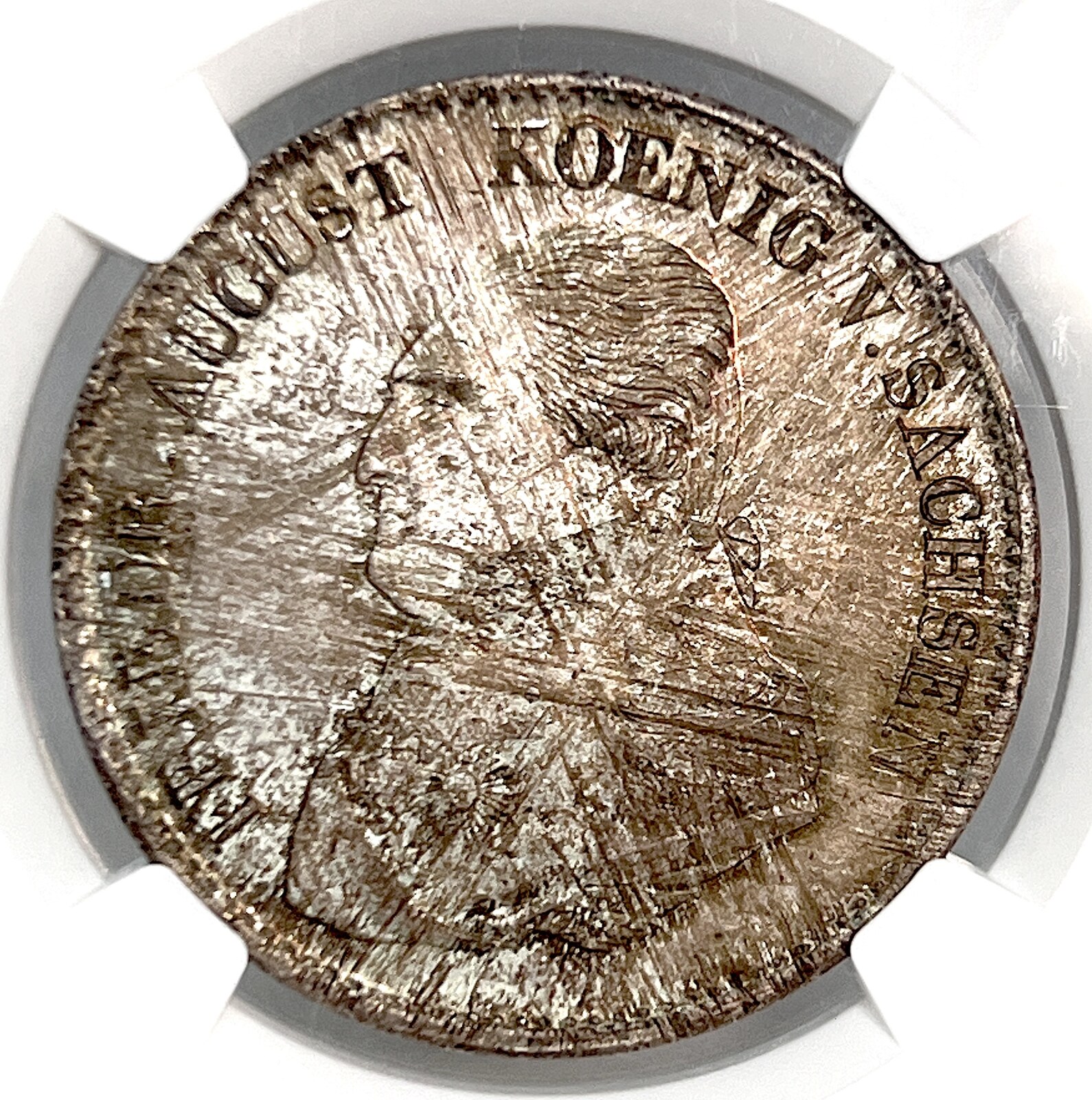 GERMANY German States Saxony 1823 IGS Taler Coin NGC MS 64 F.STG/STG ...