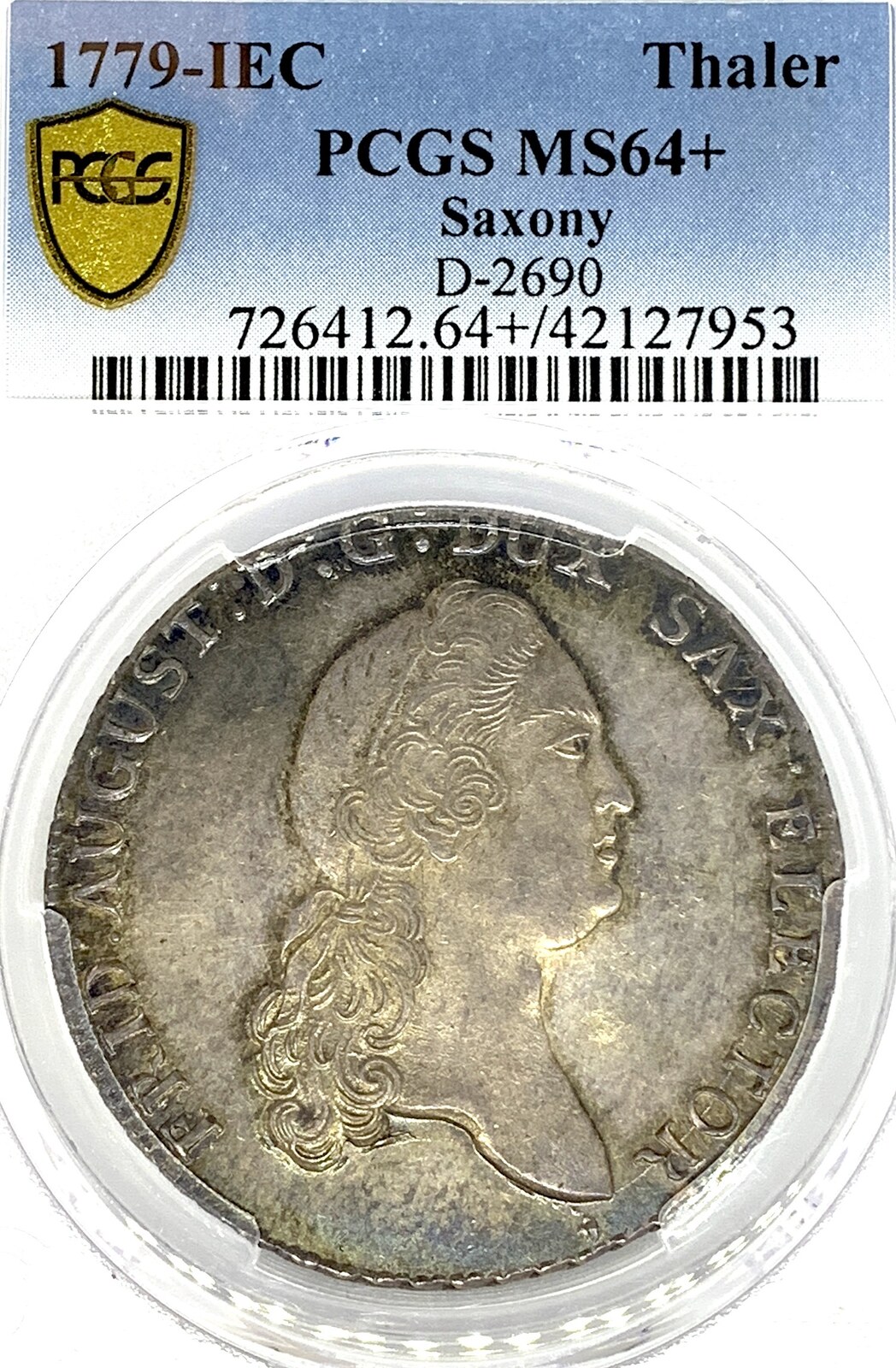 German States Saxony 1779 IEC Taler Coin Thaler PCGS MS 64+ F.STG/STG ...