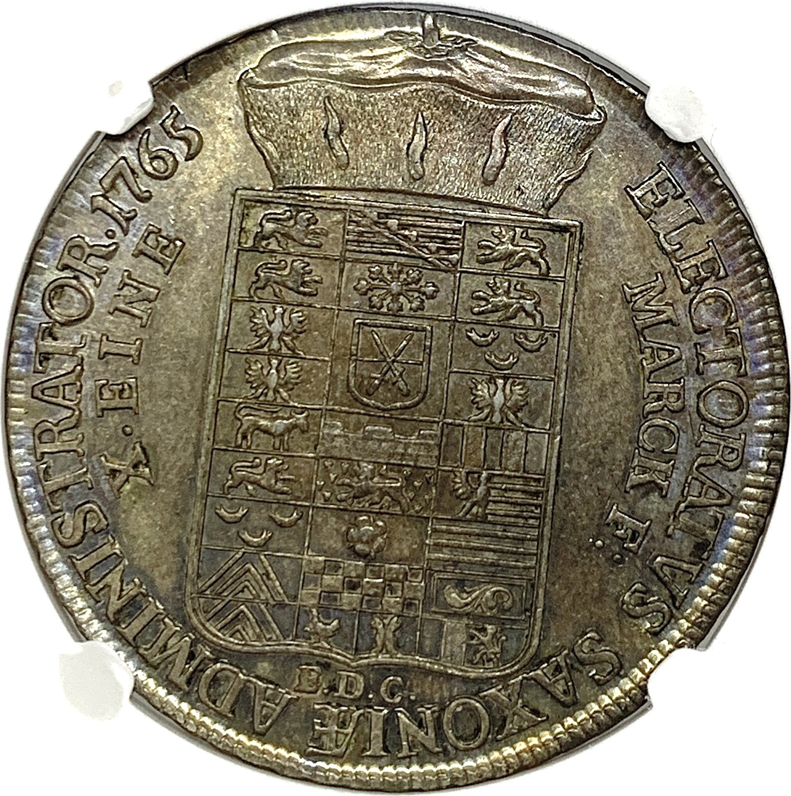 GERMANY 1765 EDC German States Saxony 1765 Taler Coin Thaler NGC MS 62 ...