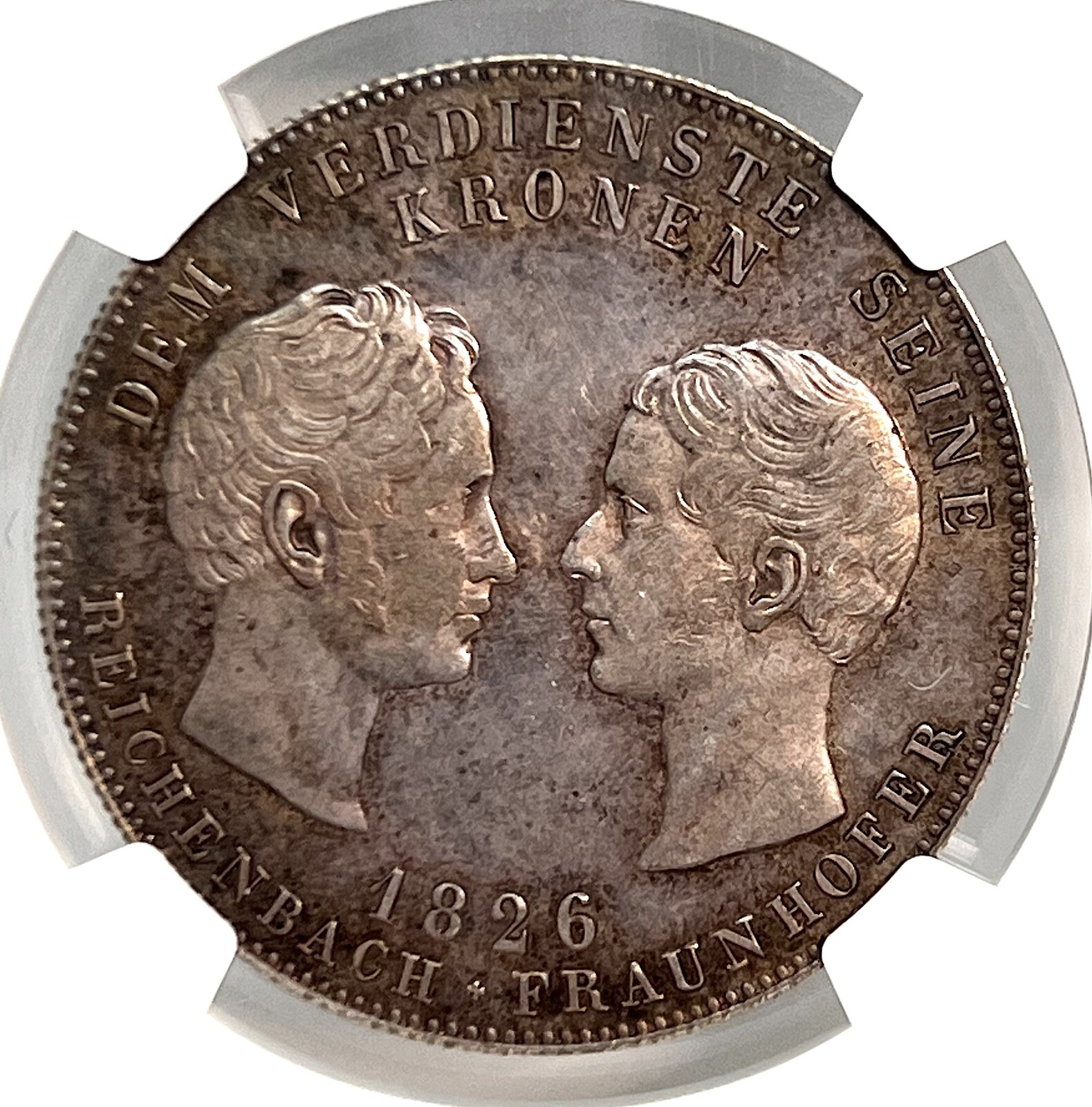 GERMANY 1826 German States Bavaria 1838 2 Talers Coin Thaler NGC UNC VZ ...