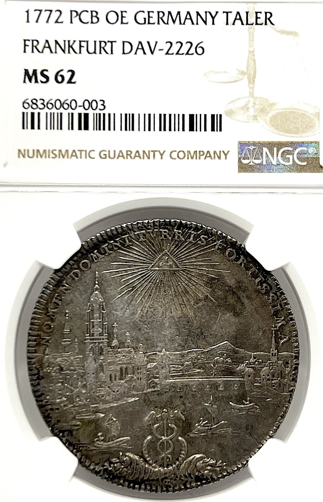 GERMANY 1772 PCB OE German States Frankfurt 1772 Taler Coin Thaler NGC ...