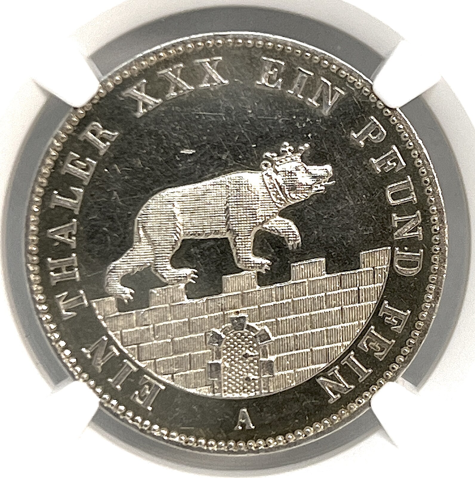 1861A Germany Anhalt-Bernburg 1861 Taler Coin Thaler NGC MS 62 VZ/STG ...