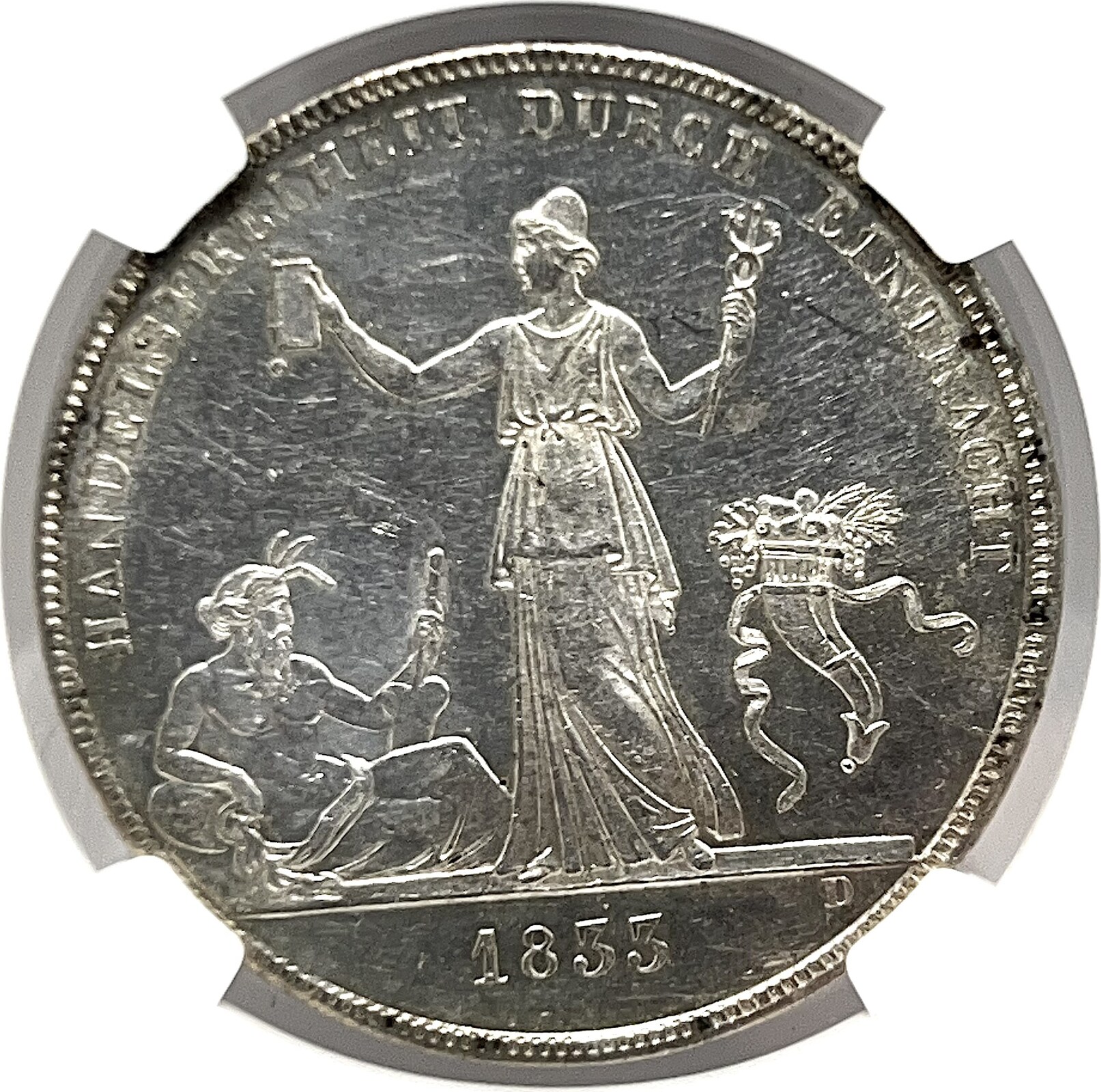 GERMANY German States Wurttemberg 1833 W Taler Coin Thaler NGC MS 61 VZ ...