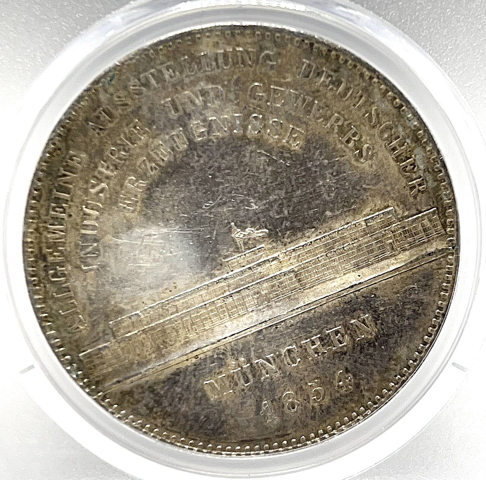 2 Thaler German State Bavaria 1854 Two Talers Coin Thaler PCGS MS 62 VZ ...