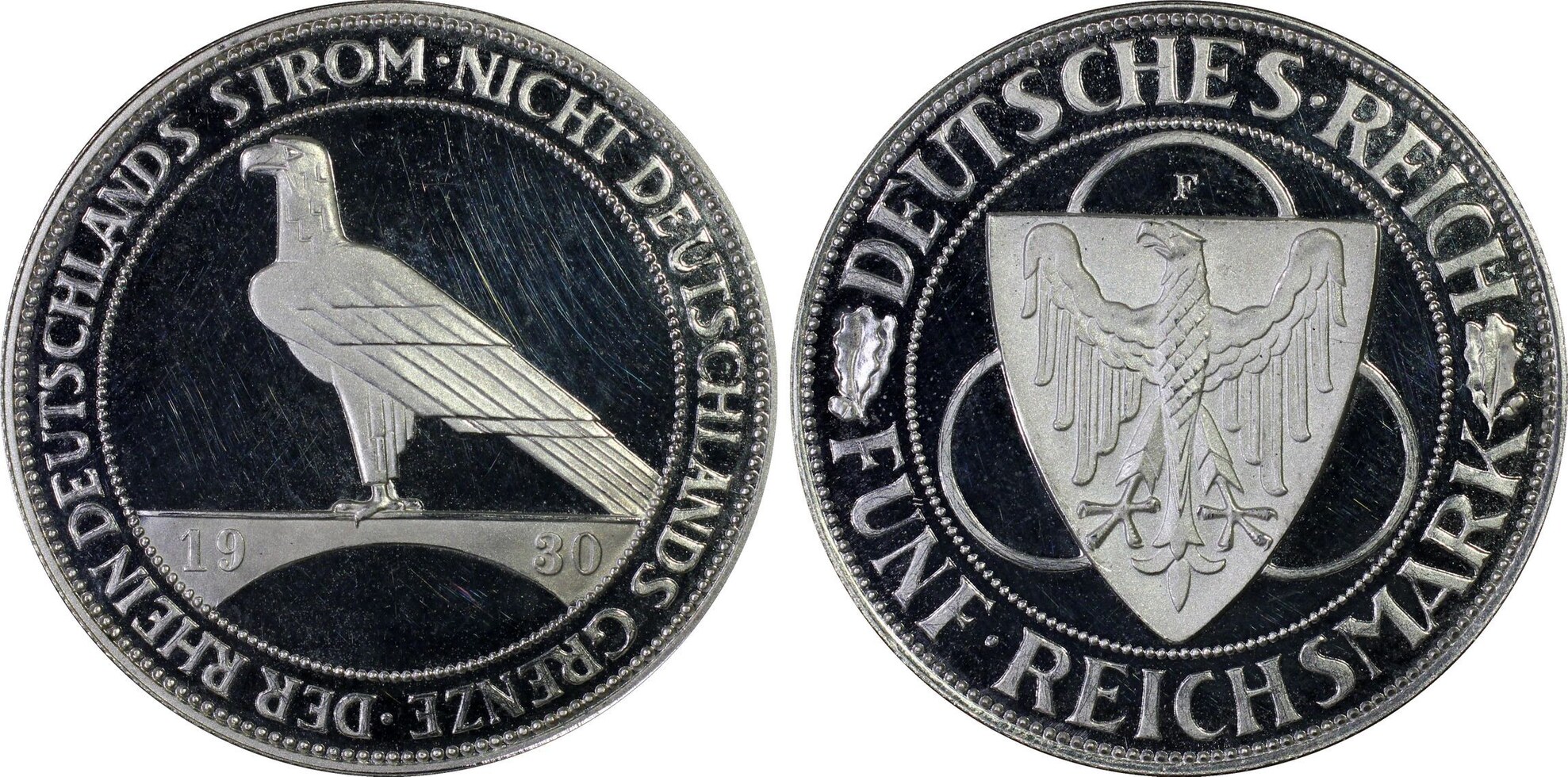 Germany, Weimar Rep. Germany Weimar Republic 1930F 5 Mark Liberation ...