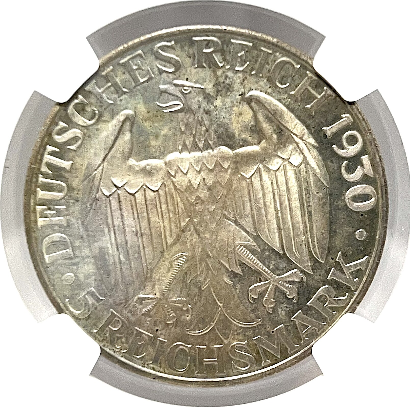 Germany Weimar Republic 1930J 5 Mark ZEPPELIN NGC PF 65 PP PROOF RARE ...