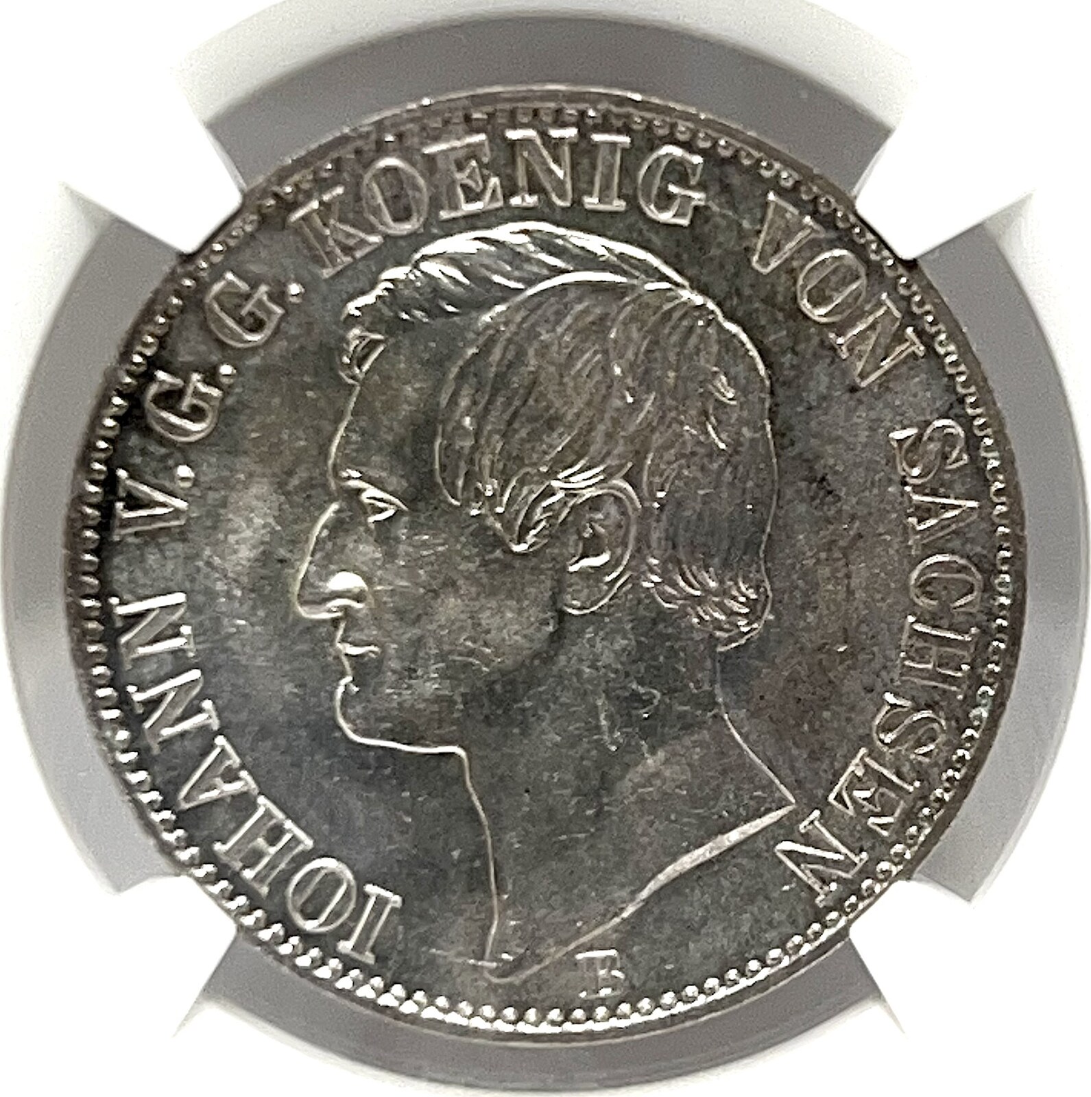 GERMANY German States Saxony 1860 B Taler Coin Thaler NGC MS 64 VZ/STG ...