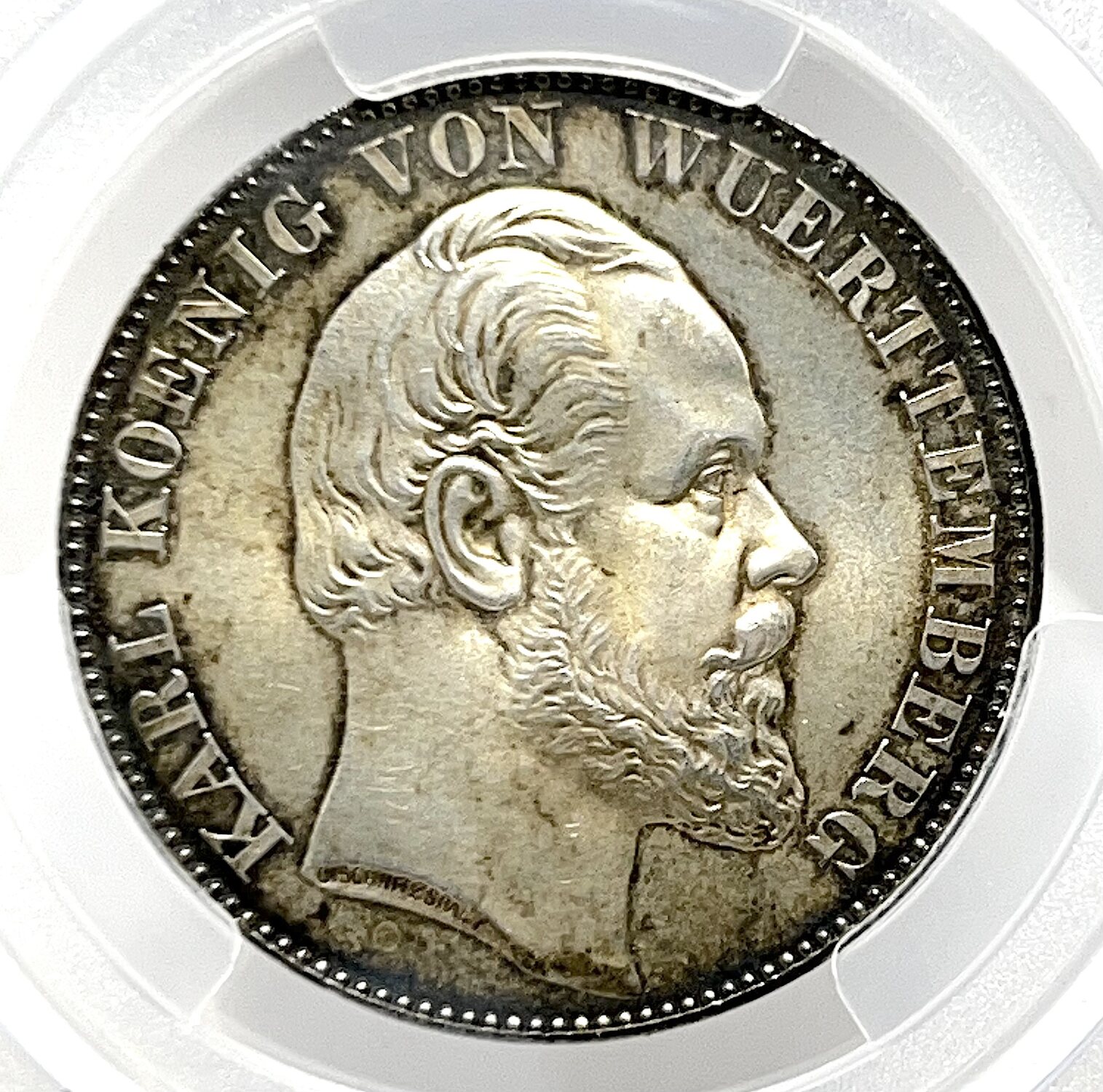 German State Wurttemberg 1871 Taler Coin Thaler PCGS MS 63 UNC F.STG ...