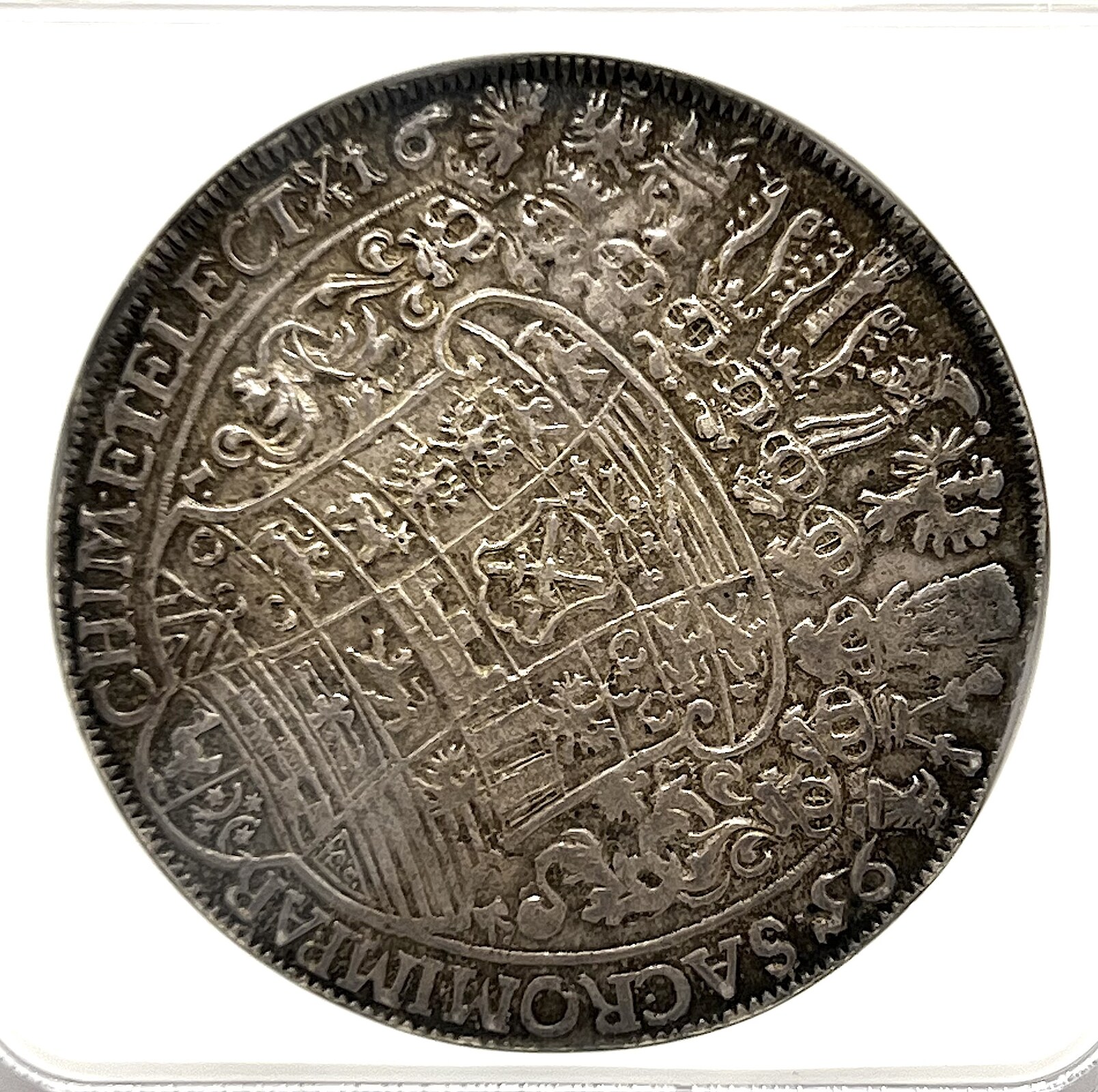 GERMANY 1695 IK German States Saxony 1695 Taler Coin NGC MS 62 VZ/F.STG ...