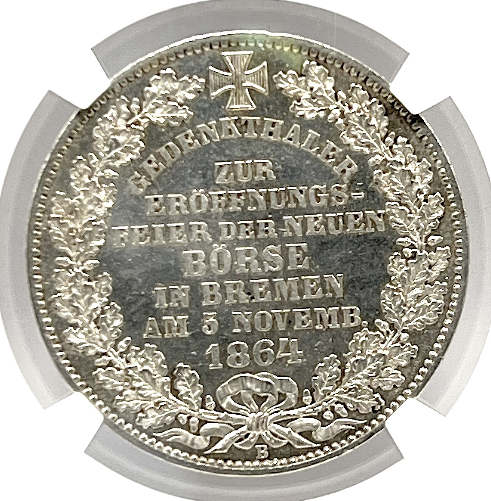 GERMANY 1864 B German States Bremen 1864 Taler Coin Thaler NGC MS 64 F ...