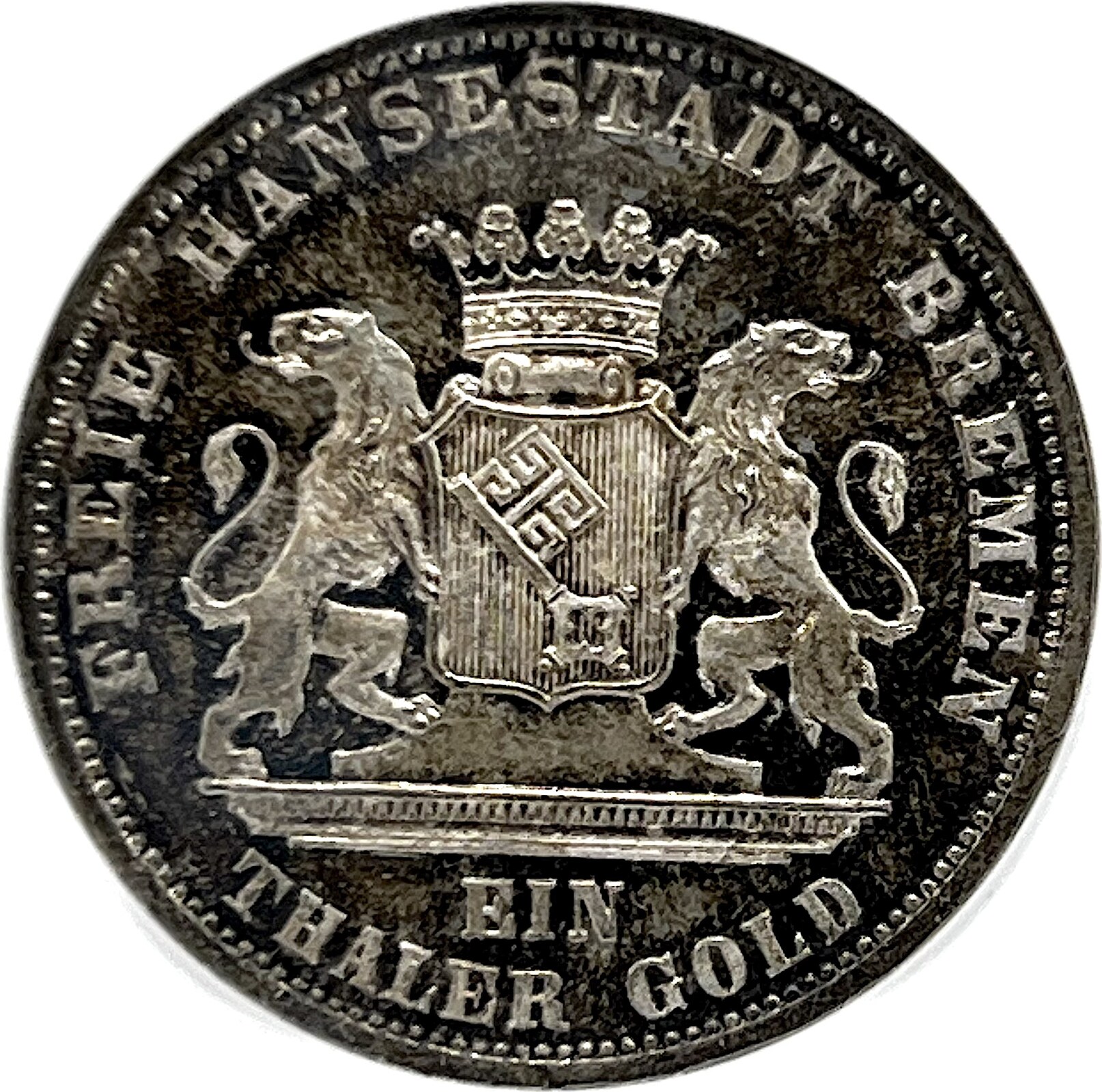 GERMANY 1871 B German States Bremen 1871 Taler Coin Thaler NGC MS 66 ...