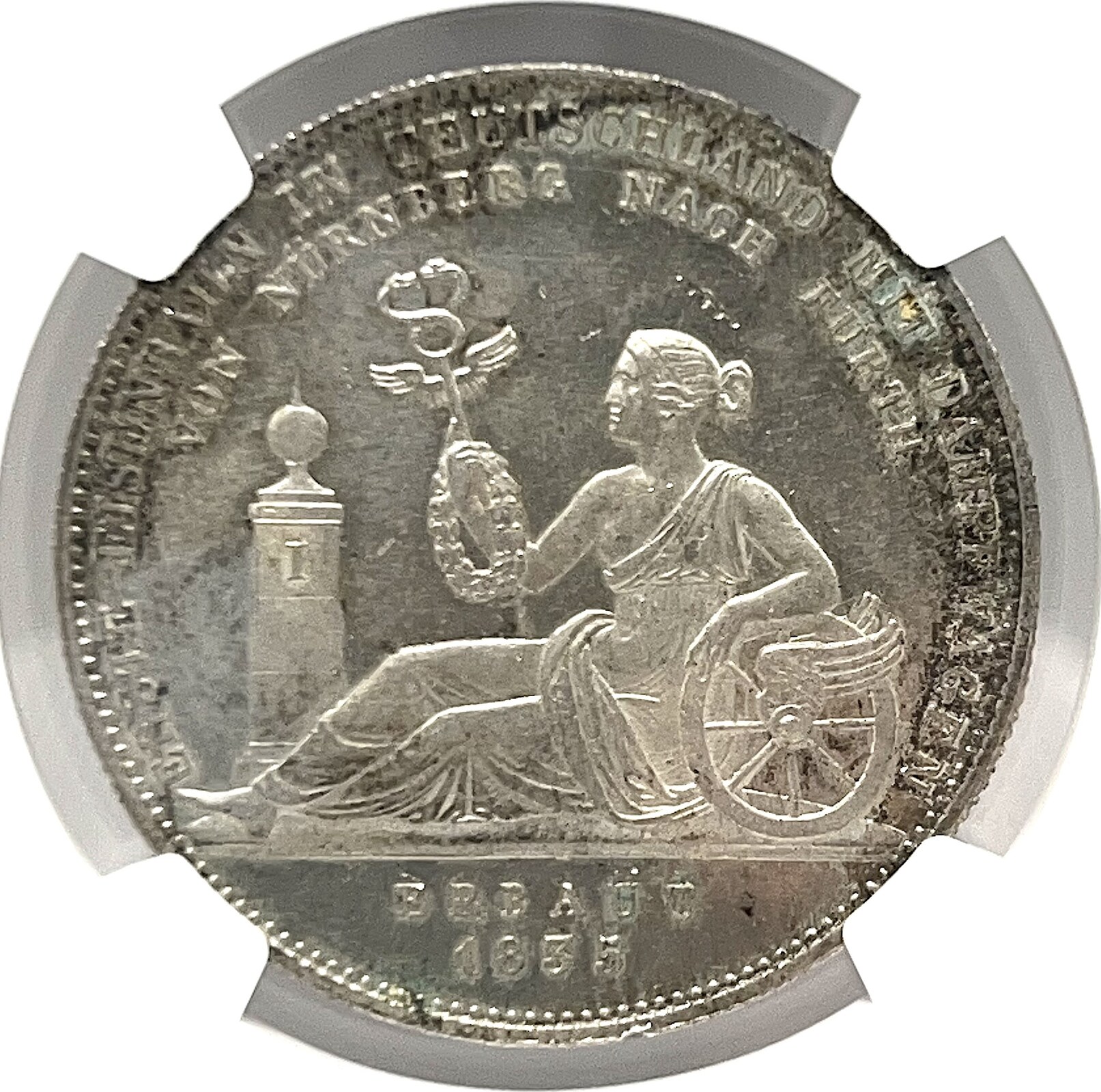 GERMANY German States Bavaria 1835 Taler Coin Thaler NGC MS 63+ STG UNC ...