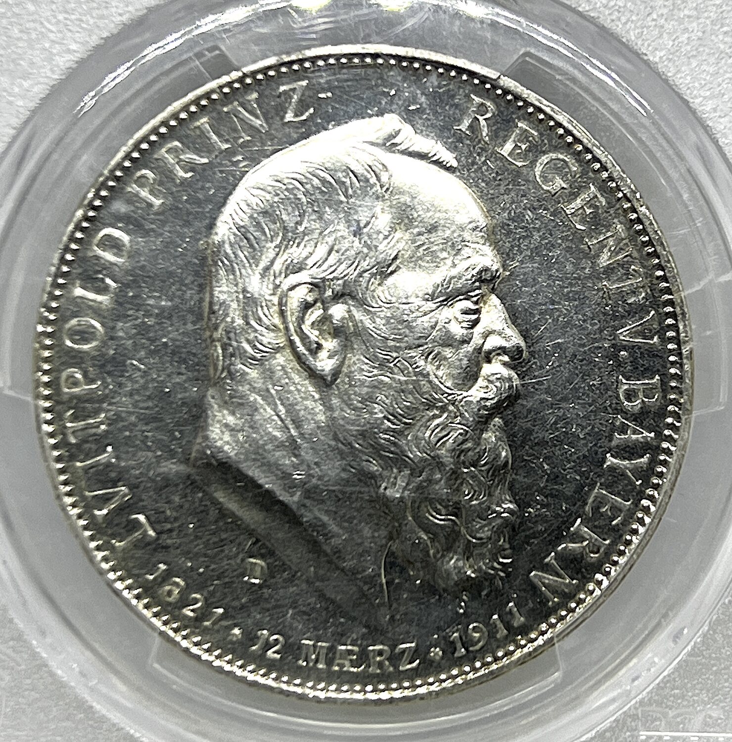 5 Marks German States Bavaria 1911 D 5 Mark PCGS PR 63 PROOF PP RARE ...