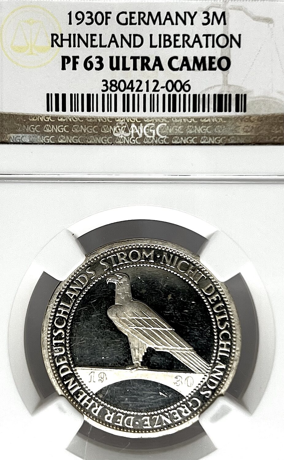 Germany, Weimar Republic 1930 F 3 Mark Liberation NGC PF 63 UCAMEO PP ...