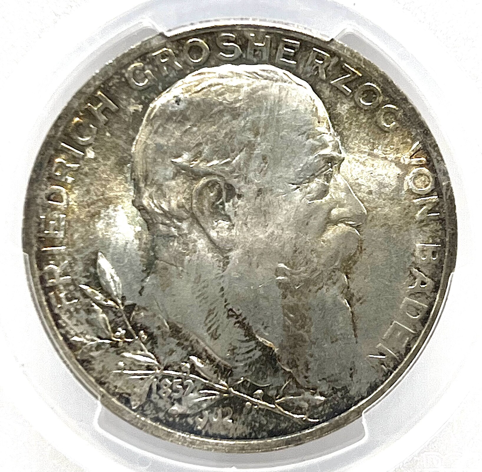 German State Baden 1902 5 Mark Coin PCGS MS 66 STG UNC/BU JUBILEE MS66 ...