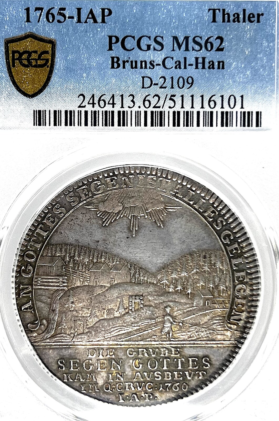 Bruns-Cal-Han German State Brunswick-Luneburg 1765 Mining Taler Coin ...