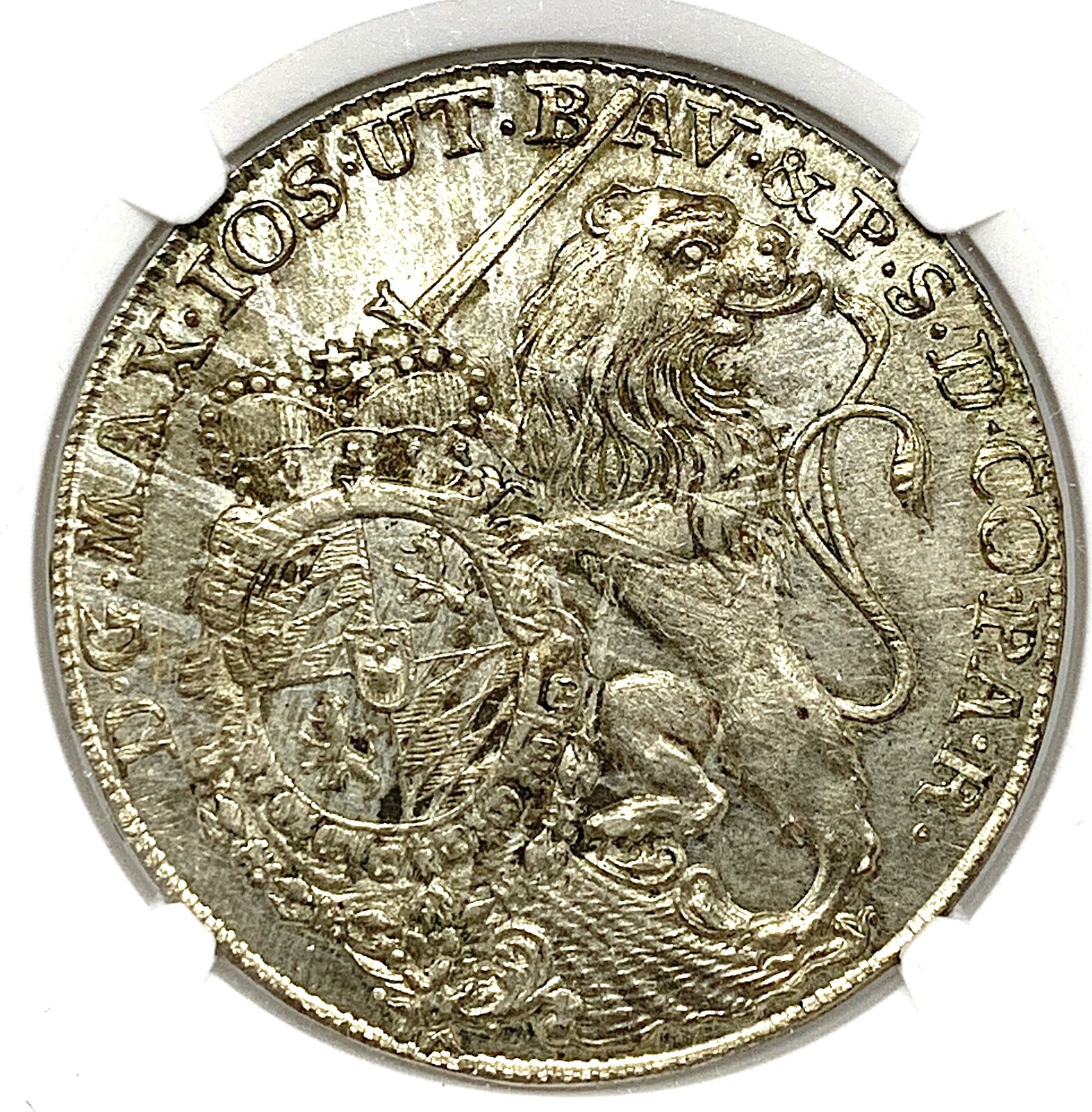 GERMANY 1768A German States Bavaria 1871 Taler Coin Thaler NGC MS 61 VZ ...