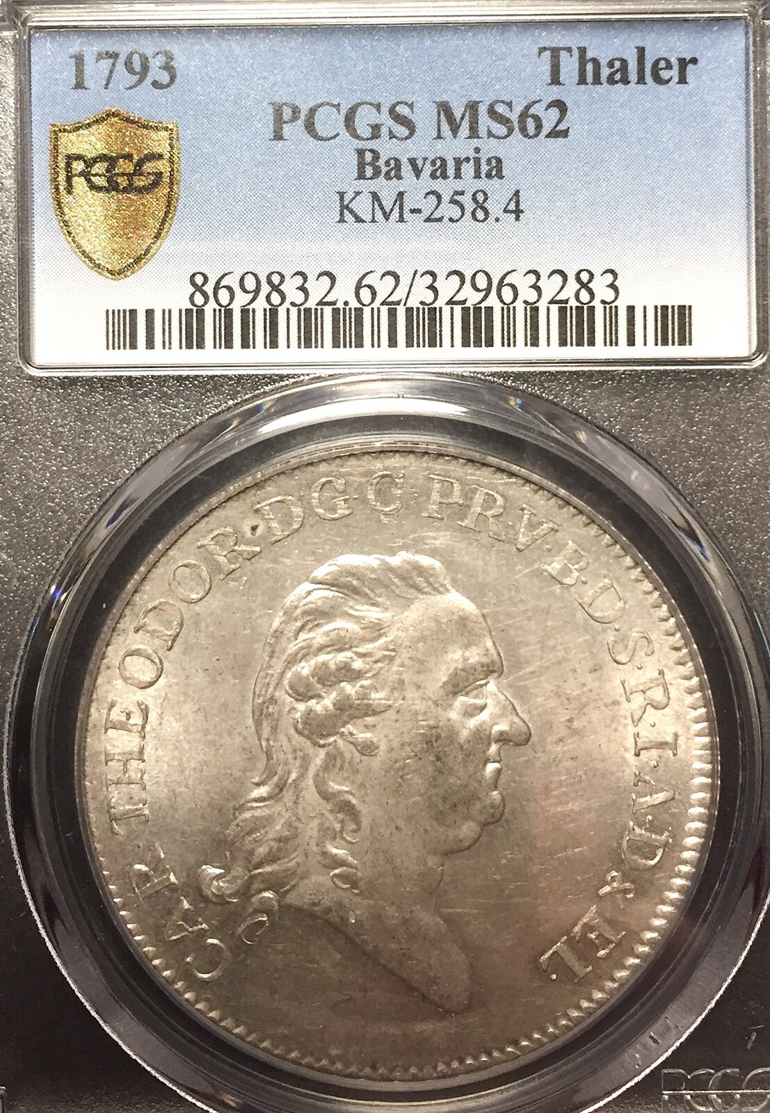 German States Bavaria 1793 Taler Coin Thaler PCGS MS 62 VZ/F.STG UNC ...