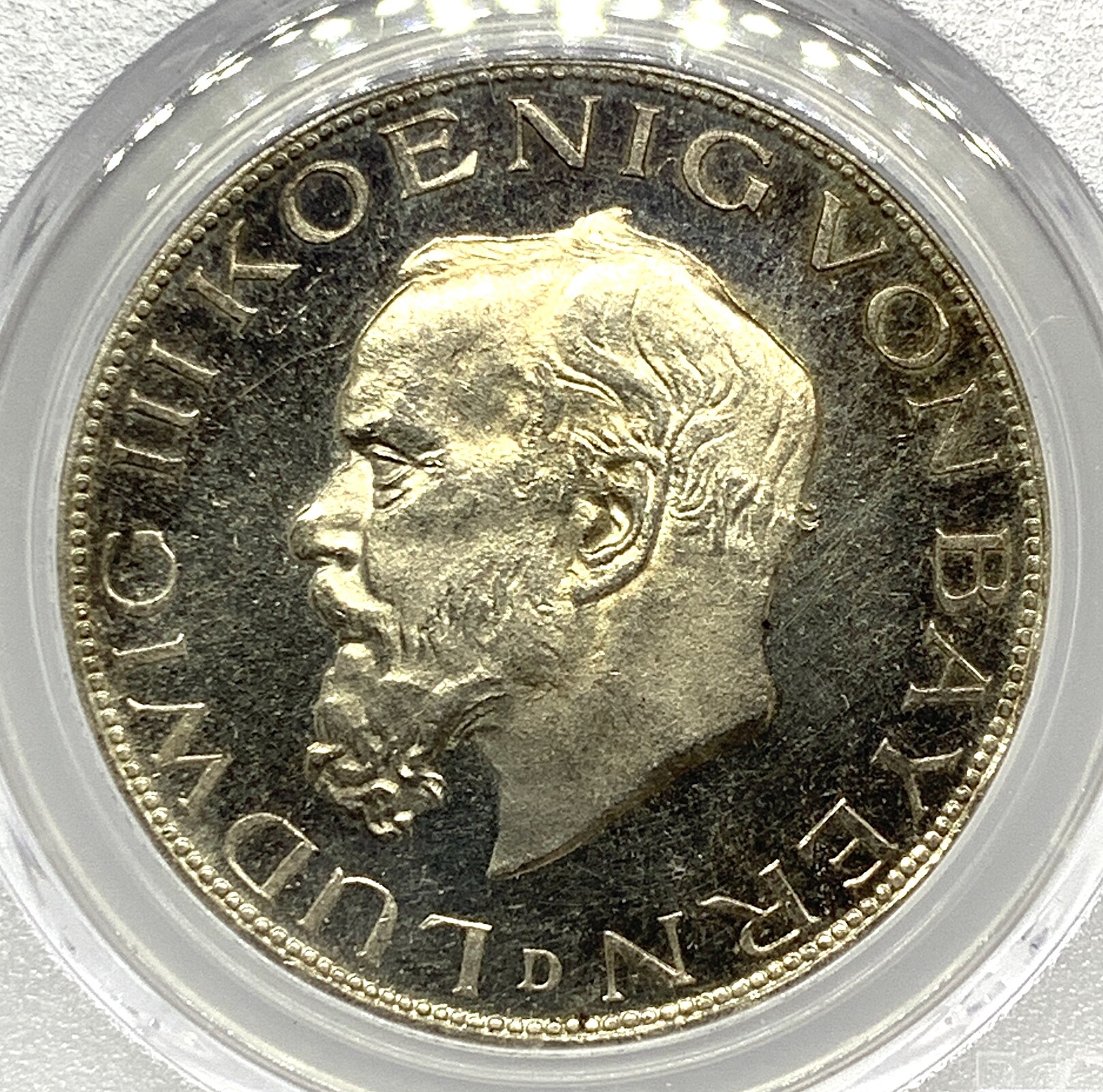 German States Bavaria 1914 5 Mark PCGS PR 64 CAMEO PROOF PP PR64CAM ...