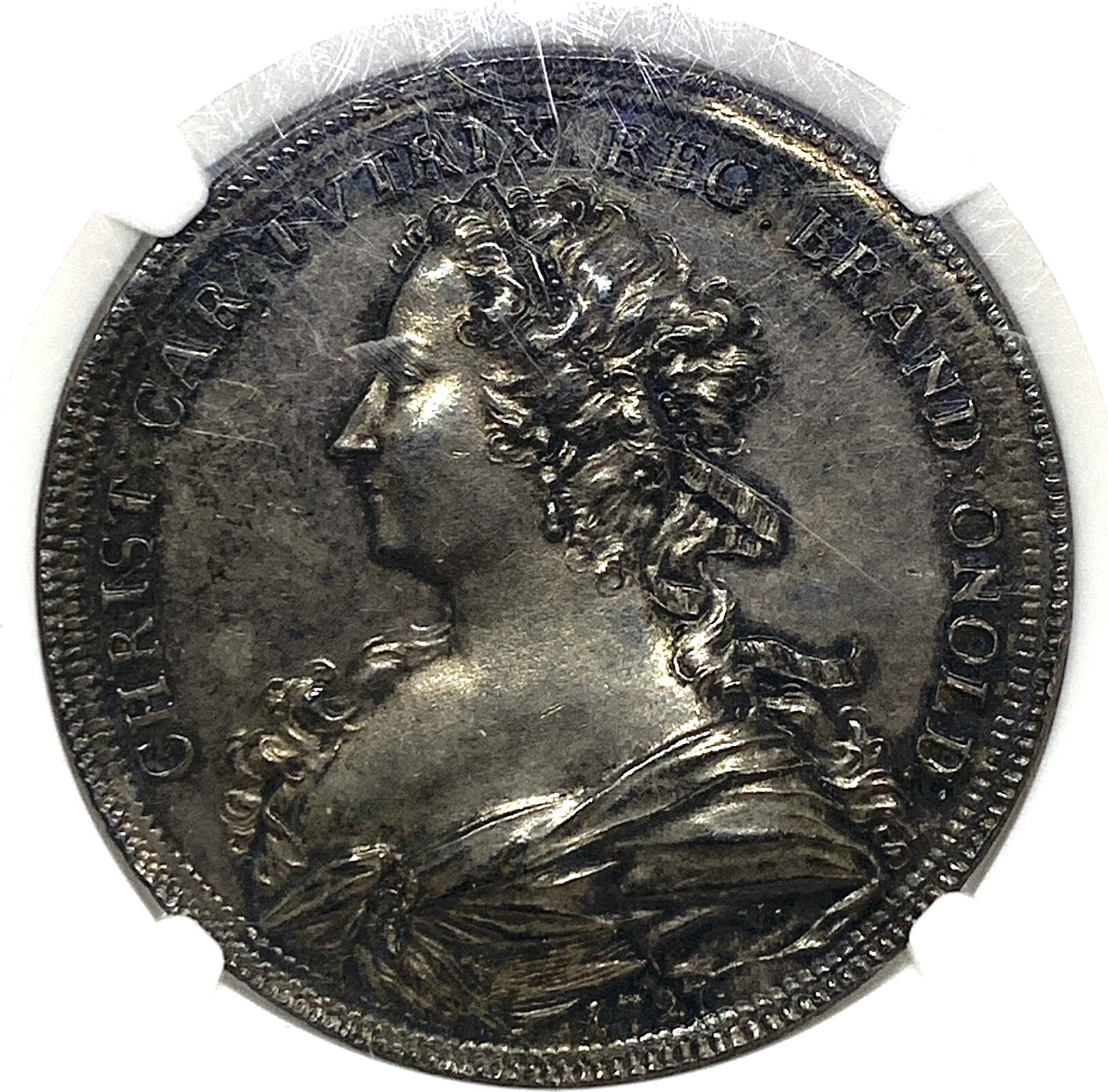 GERMANY 1727 V German States Brandenburg-Ansbach 1727 Taler Coin Thaler ...