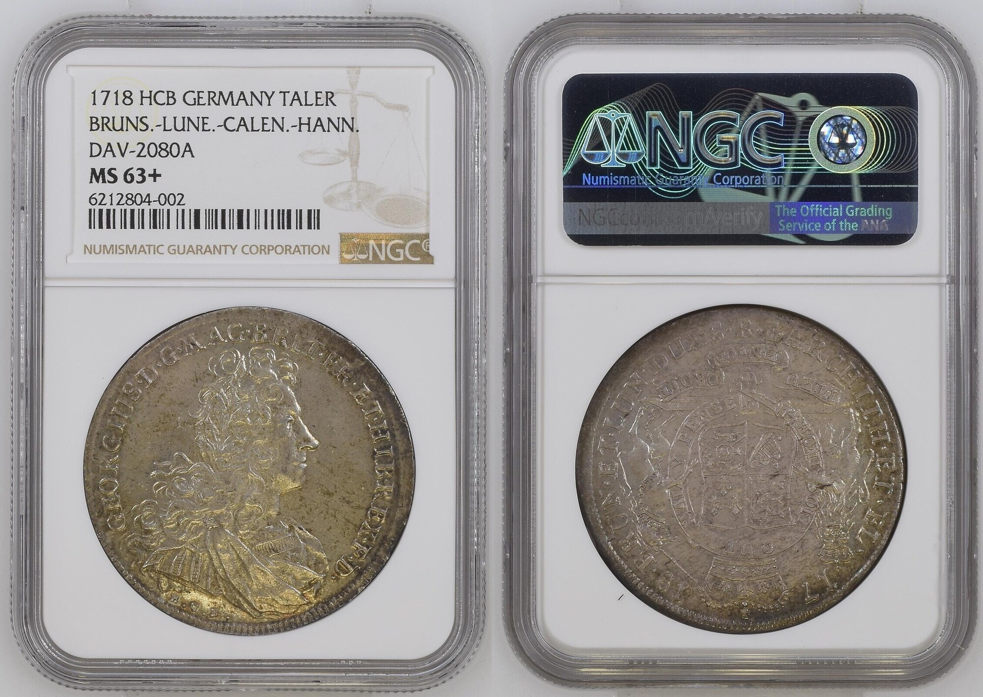 GERMANY 1718 HCB German States Brunswick-Luneburg 1718 Taler Coin ...