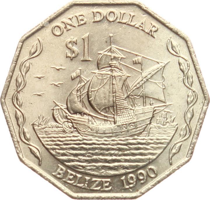 Belize 1 Dollar 1990 Elisabeth II. AU | MA-Shops