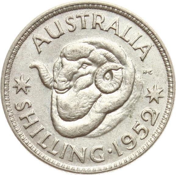 Australien 1 Shilling 1952 Georg VI. fvz | MA-Shops