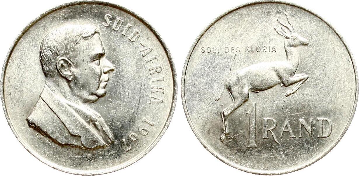 Südafrika 1 Rand 1967 Republik seit 1961 UNC- | MA-Shops