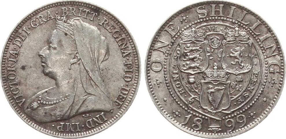 Großbritannien One Shilling 1899 Victoria fvz/vz | MA-Shops