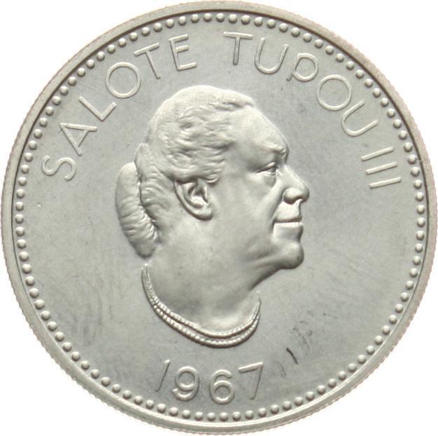 Tonga 10 Senti 1967 Salote Tupou III. UNC- | MA-Shops