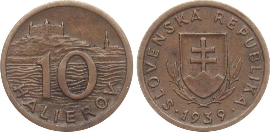 Slowakei 10 Halierov 1939 EF | MA-Shops